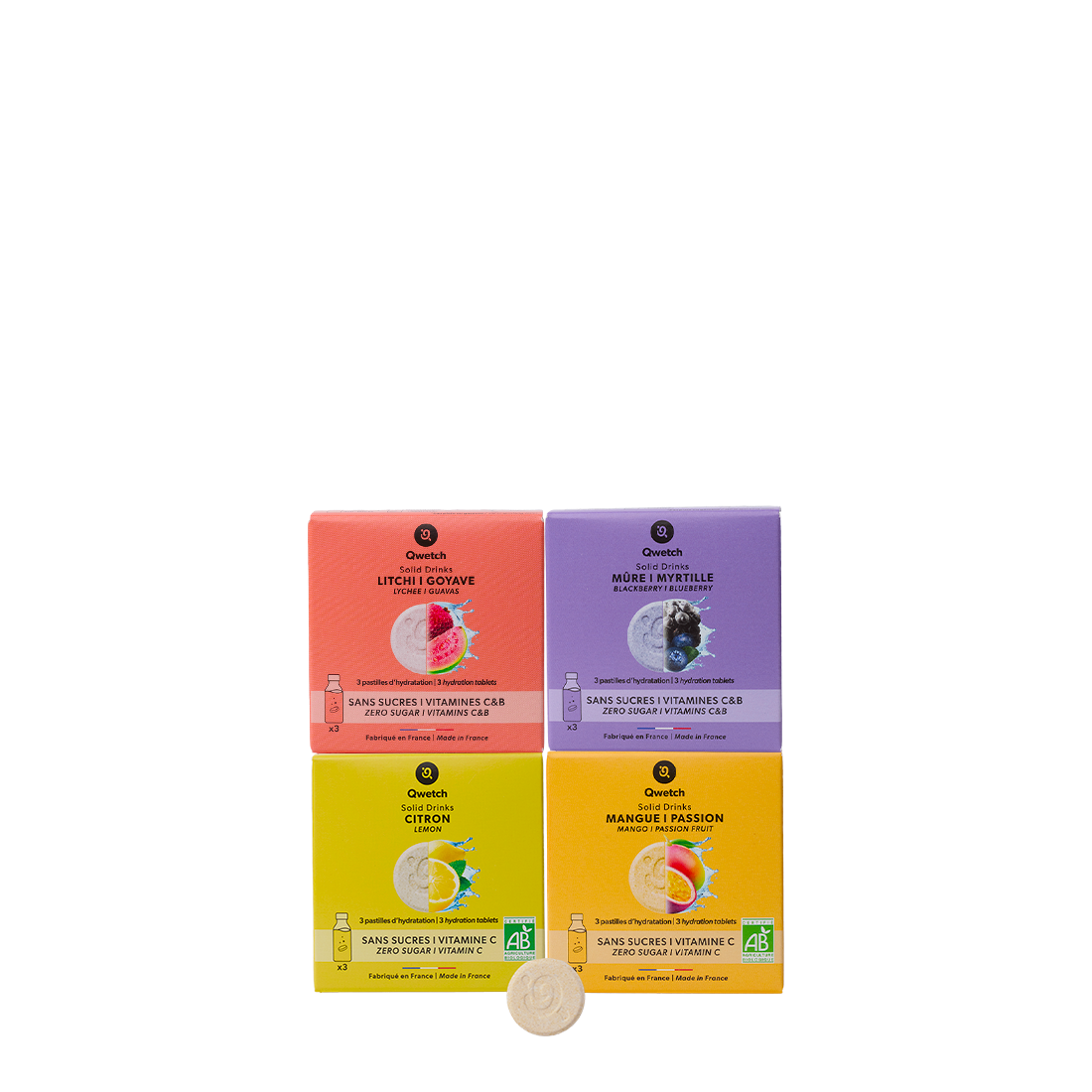 Kit Découverte Solid Drinks 4 saveurs - Qwetch