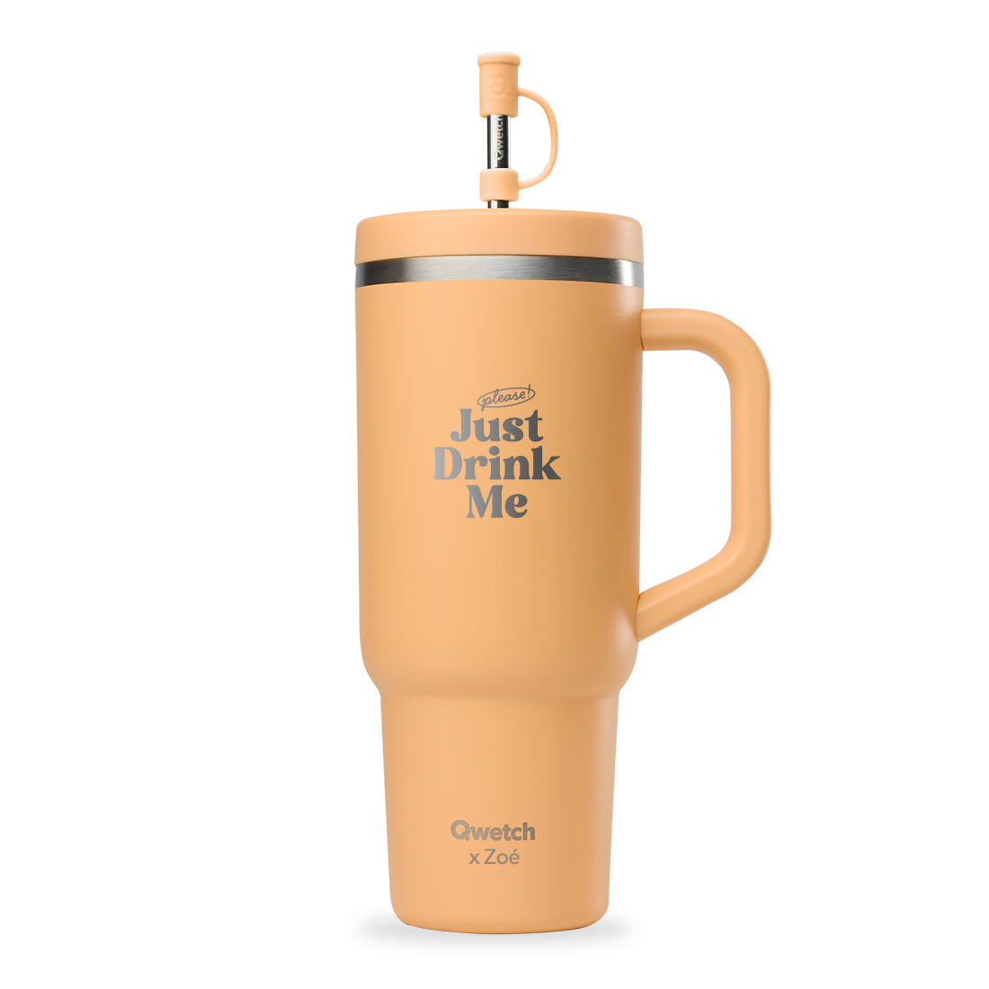 Travel Cup isotherme x Juste Zoé Pastel Abricot - Qwetch