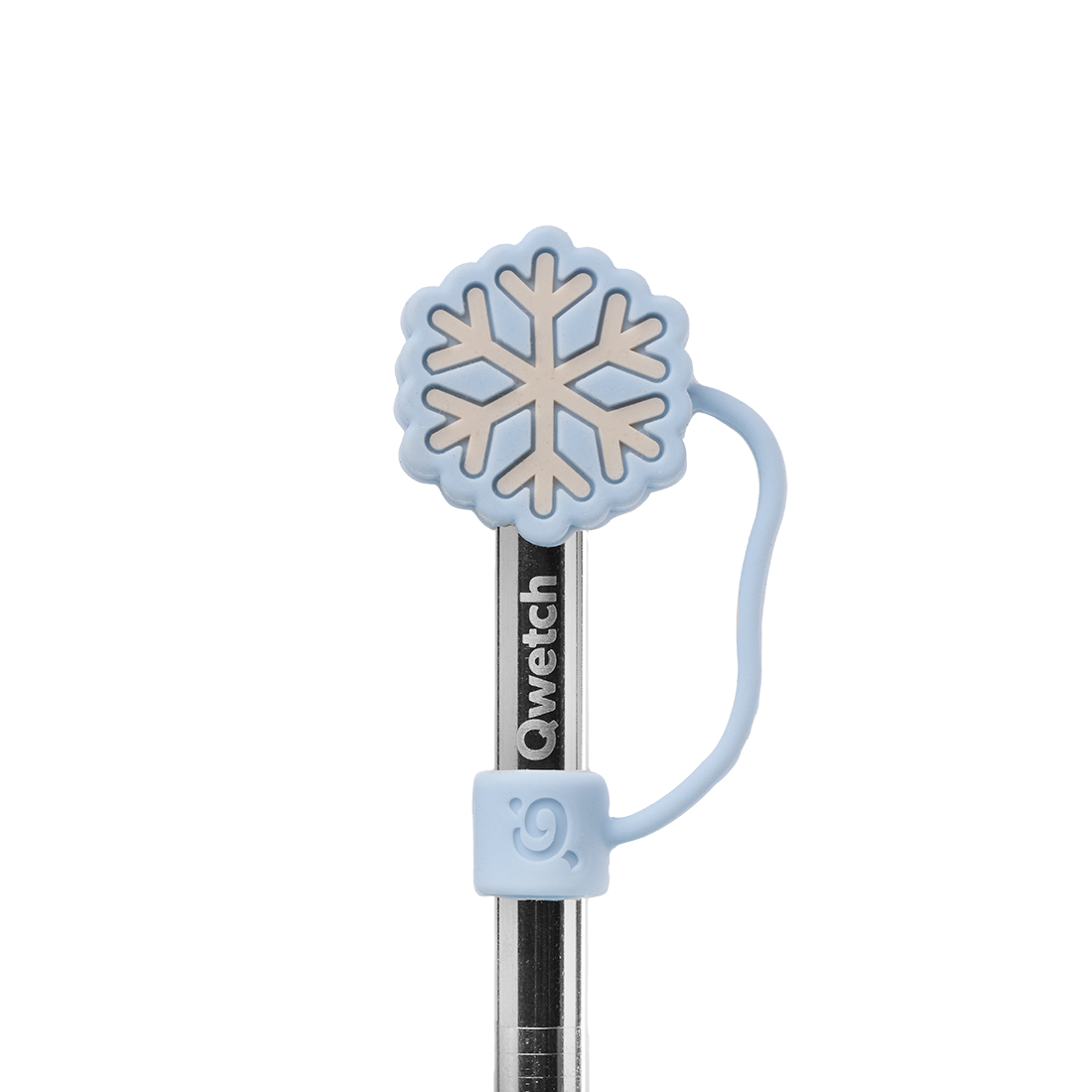 Embout pour paille flocon Pastel Bleu - Qwetch