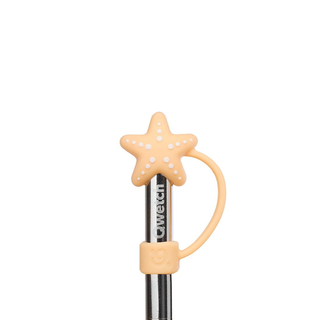 Embout pour paille étoile de mer Abricot - Qwetch