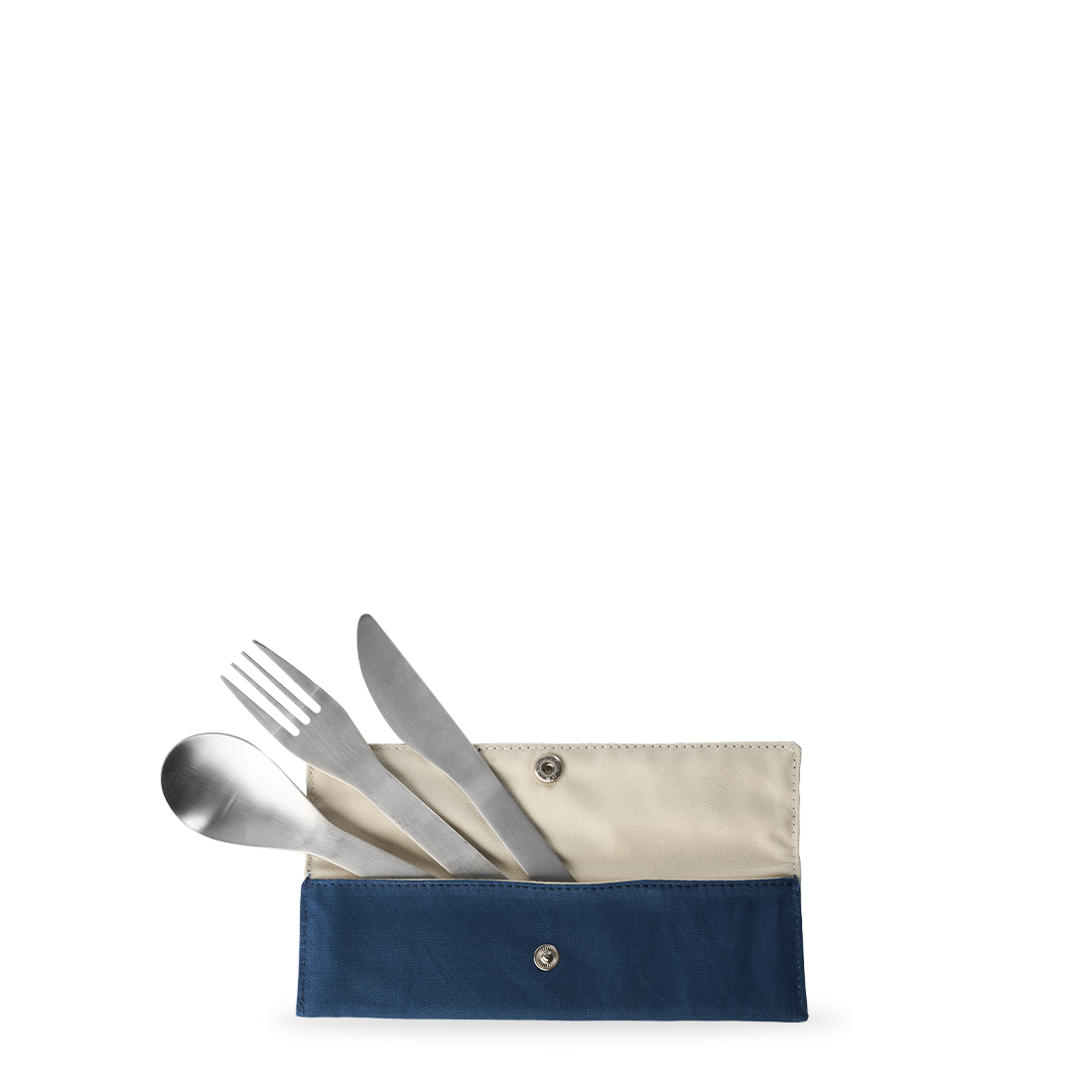 Set de 3 couverts en inox Granite Bleu - Qwetch